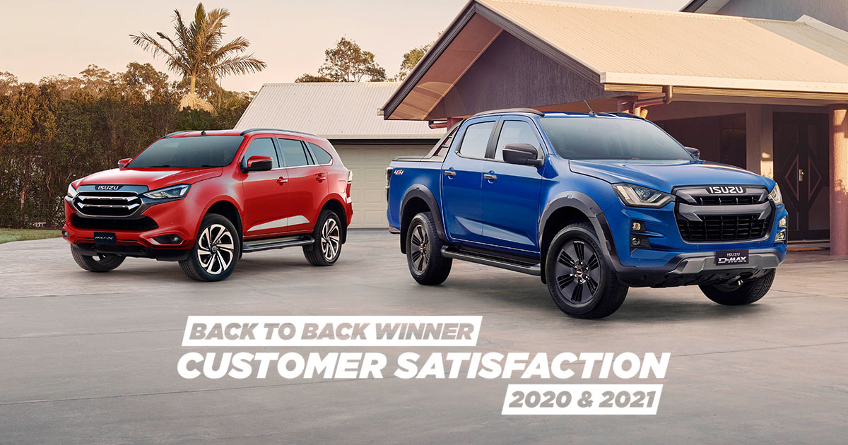 Back-to-Back Customer Satisfaction Awards for Isuzu UTE